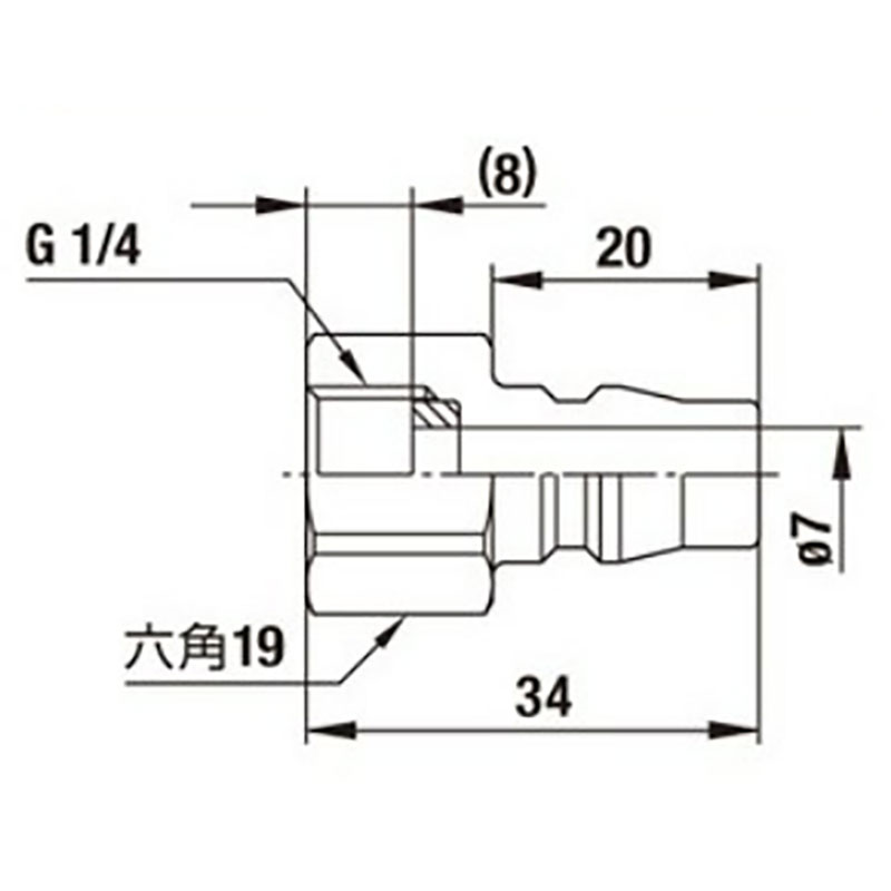 樹脂カプラ プラグ G1/4 20PFF-PLA | エアツール | 工具の通販 FINE PIECE デリバリー｜自動車の整備機器・用品・システムがネットでお得に仕入れできる業者向け卸売 ...